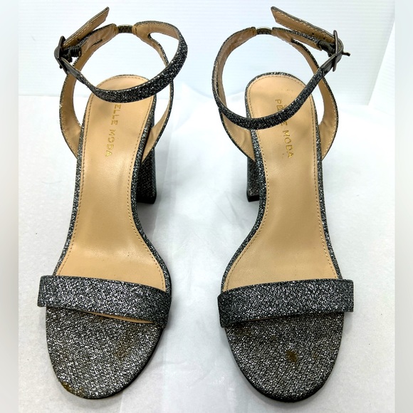 Pelle Moda | Shoes | Pelle Moda Heels Sparkly Silver Metallic Size 8m ...